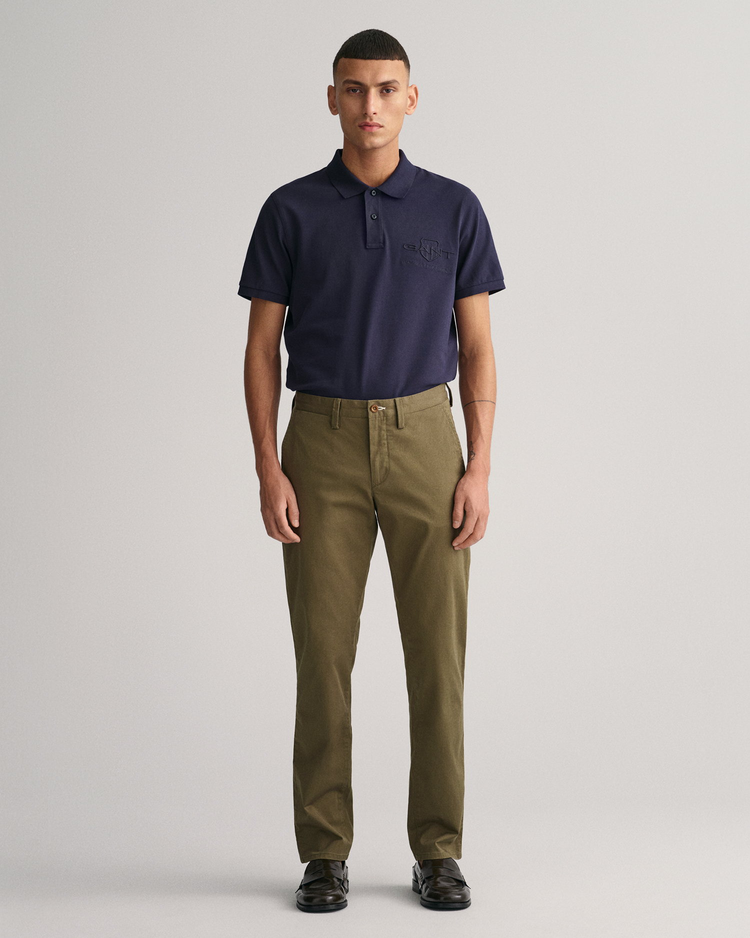 Slim Fit Twill Chinos - GANT