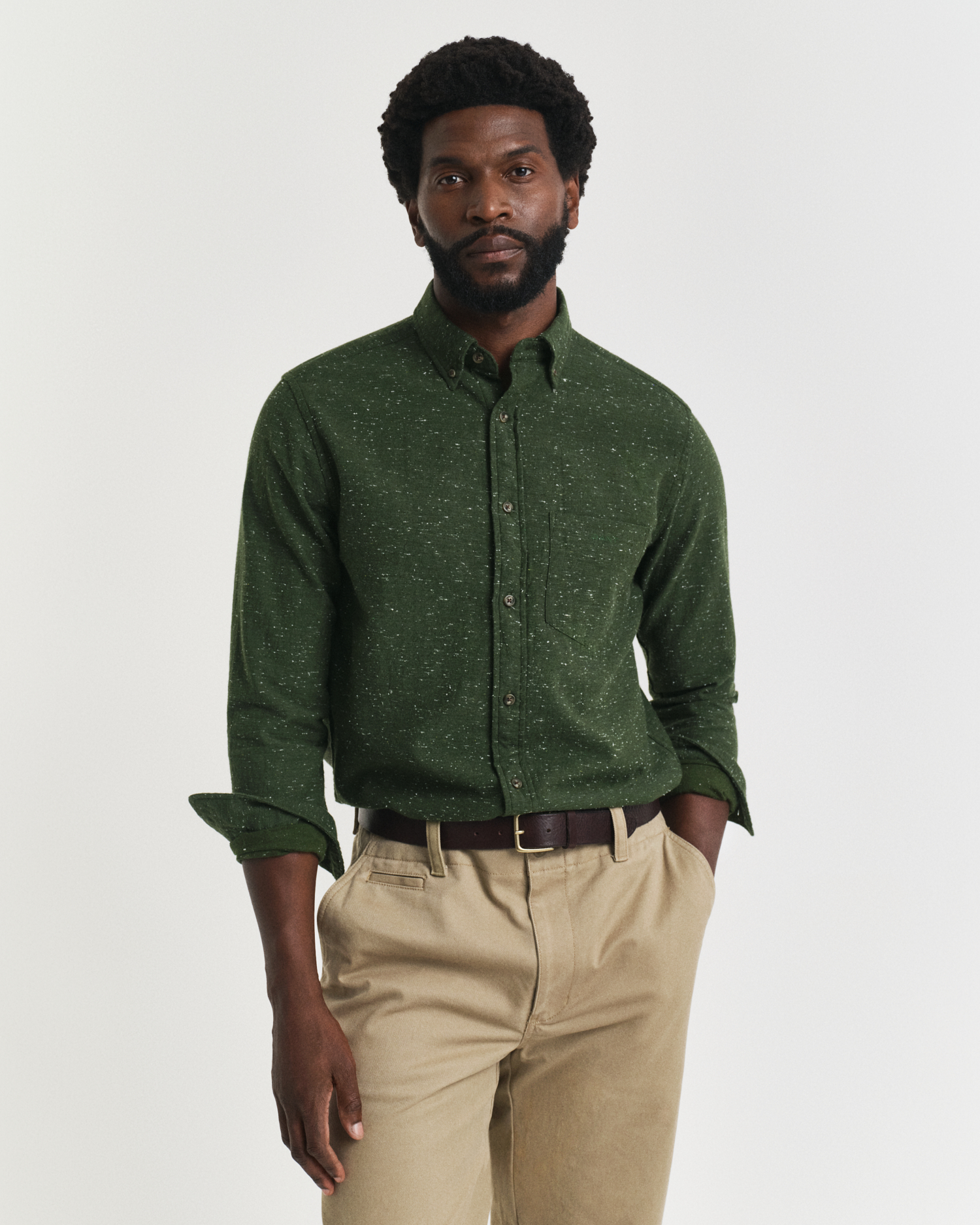 Regular Fit Nepps Flannel Shirt - GANT