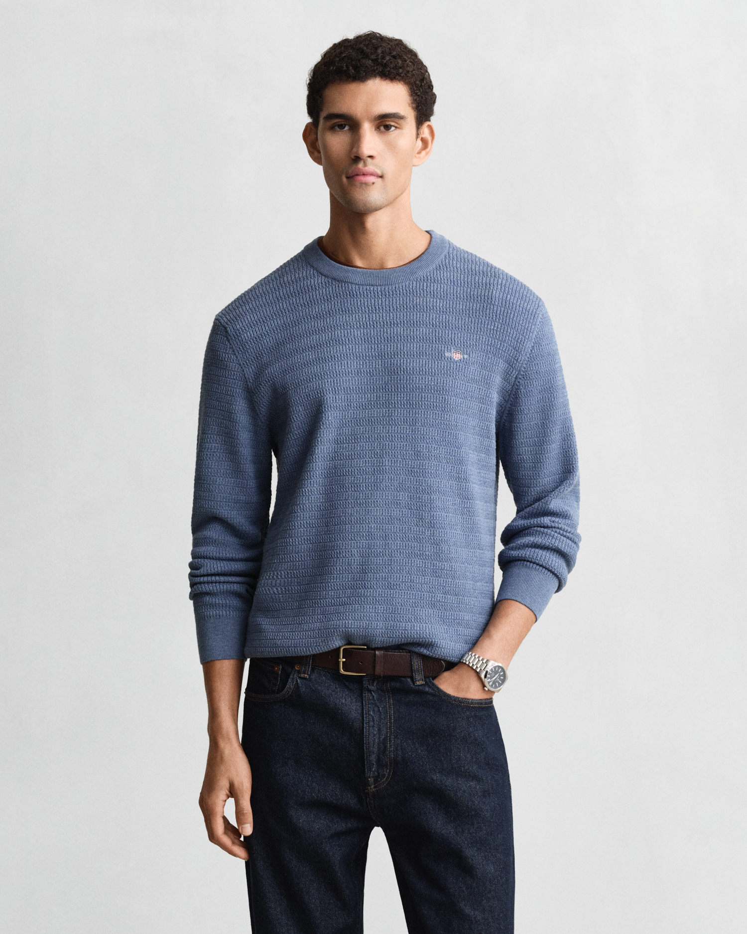 Mini Cable Knit Crew Neck Sweater - GANT