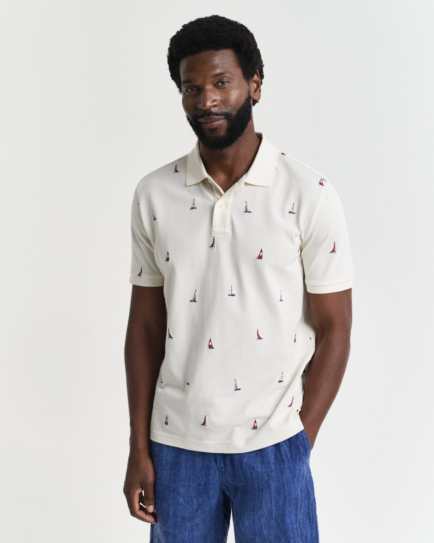 Embroidered Boat Graphic Polo Shirt - GANT