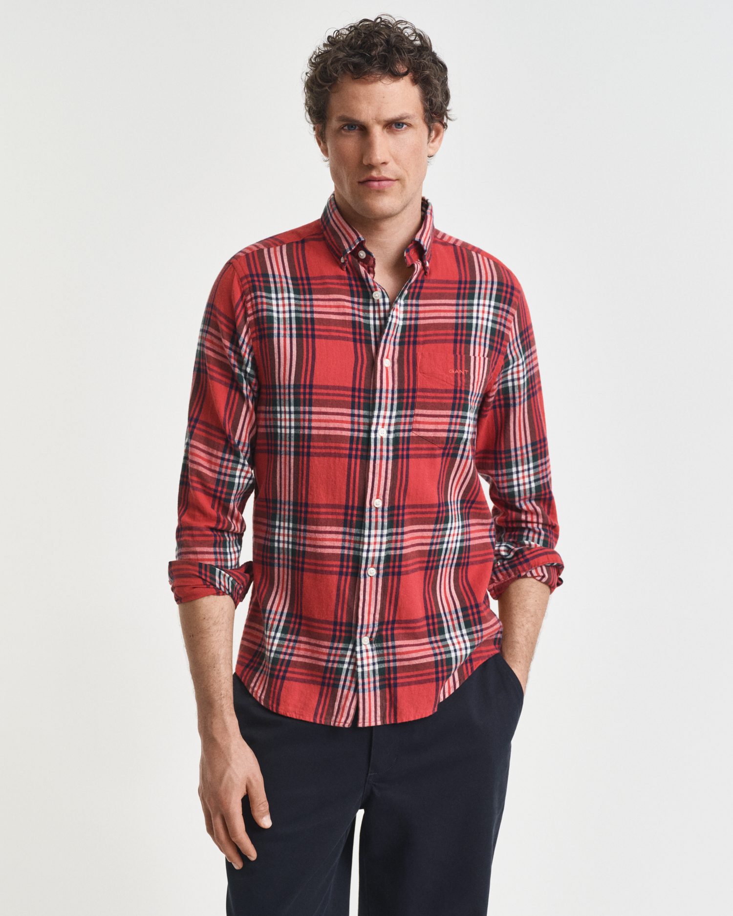 Regular Fit Windblown Flannel Check Shirt - GANT
