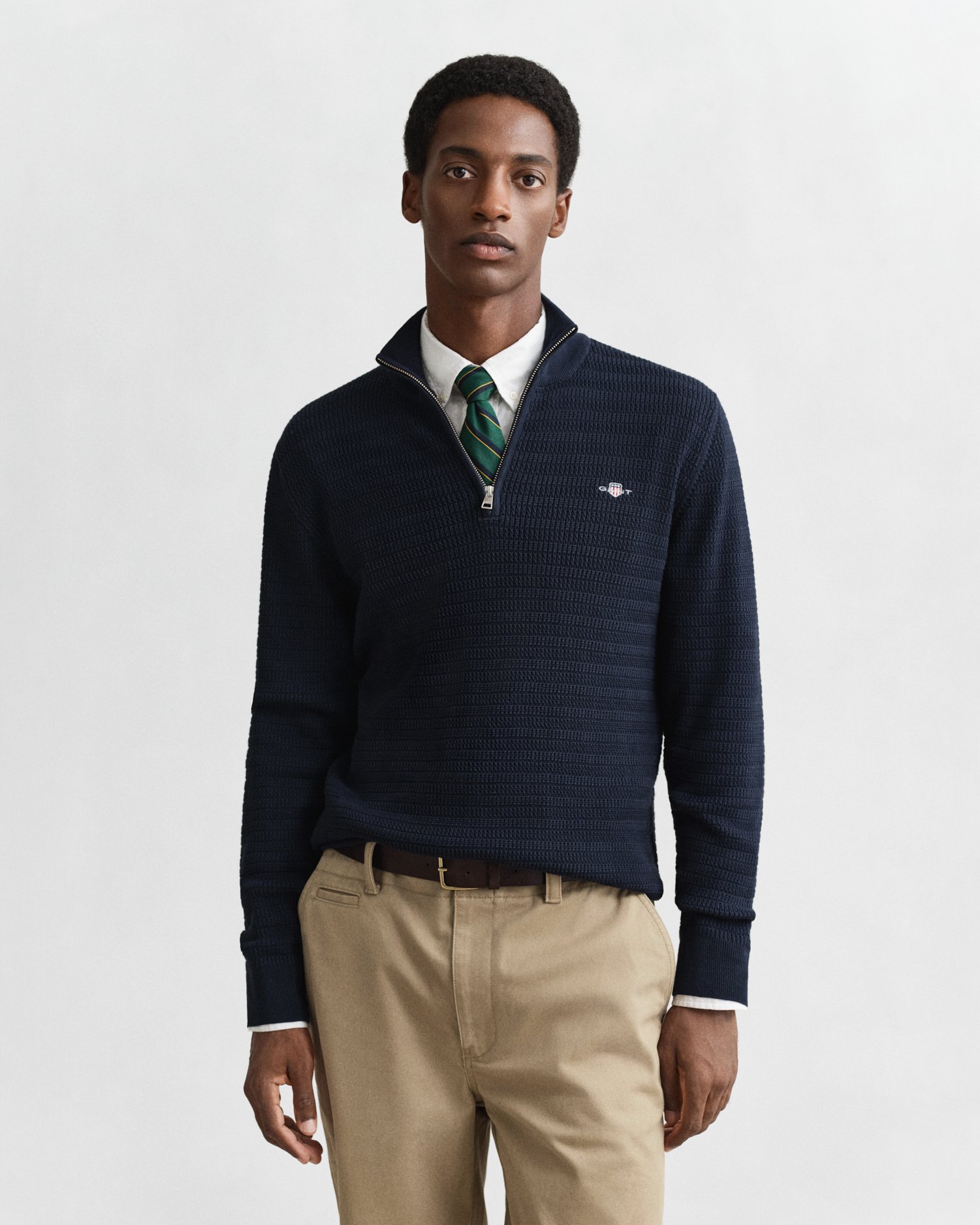 Mini Cable Knit Half-Zip Sweater - GANT