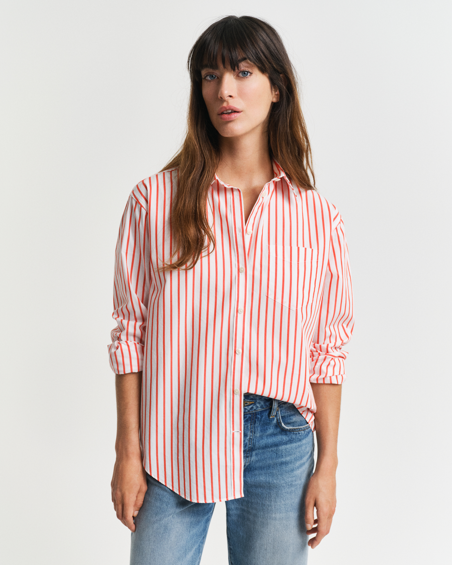Relaxed Fit Classic Striped Poplin Shirt - GANT