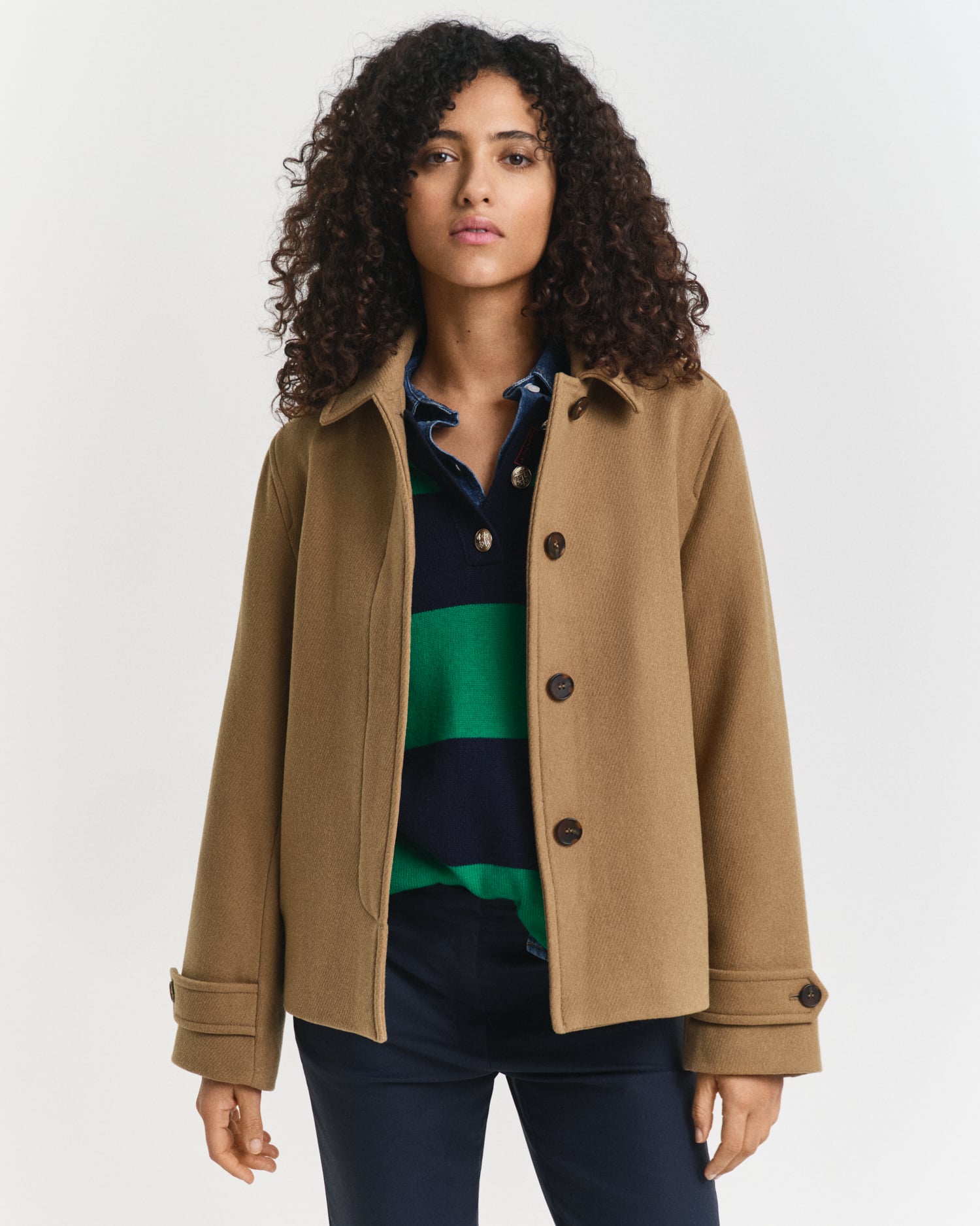 Wool Blend Short Car Coat - GANT